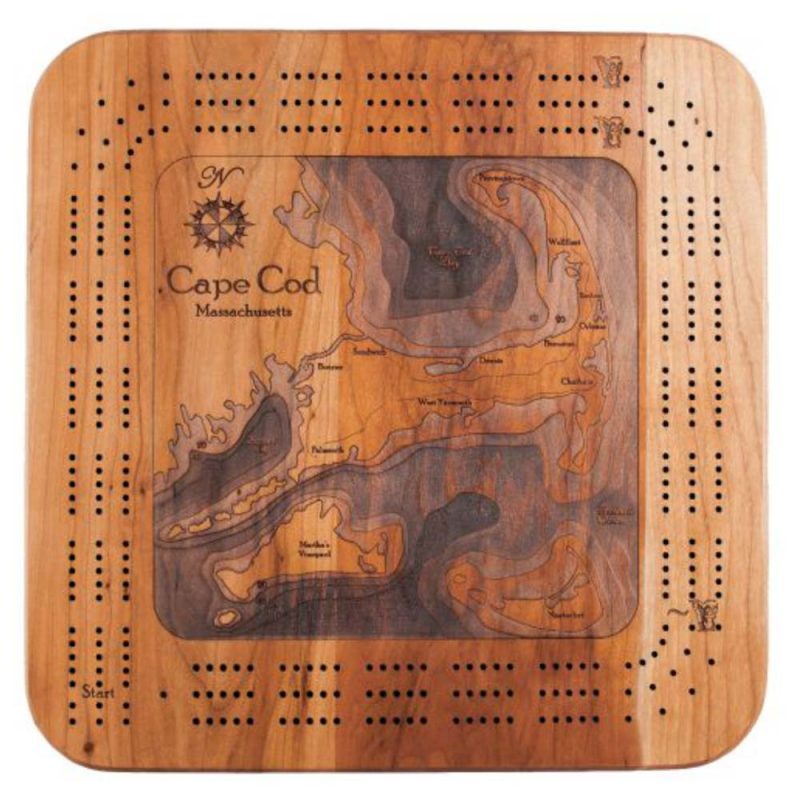 Cape Cod 3 Player Cribbage Board - Sea and Soul Charts