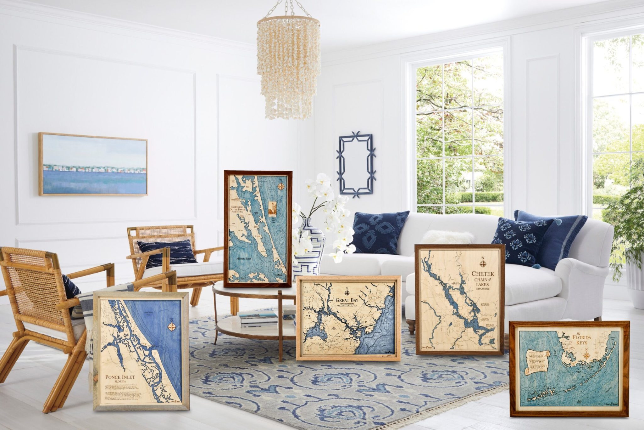 Build Your Own 4 Level Nautical Chart Wall Art - 14”x 22” or 16”x 20 ...