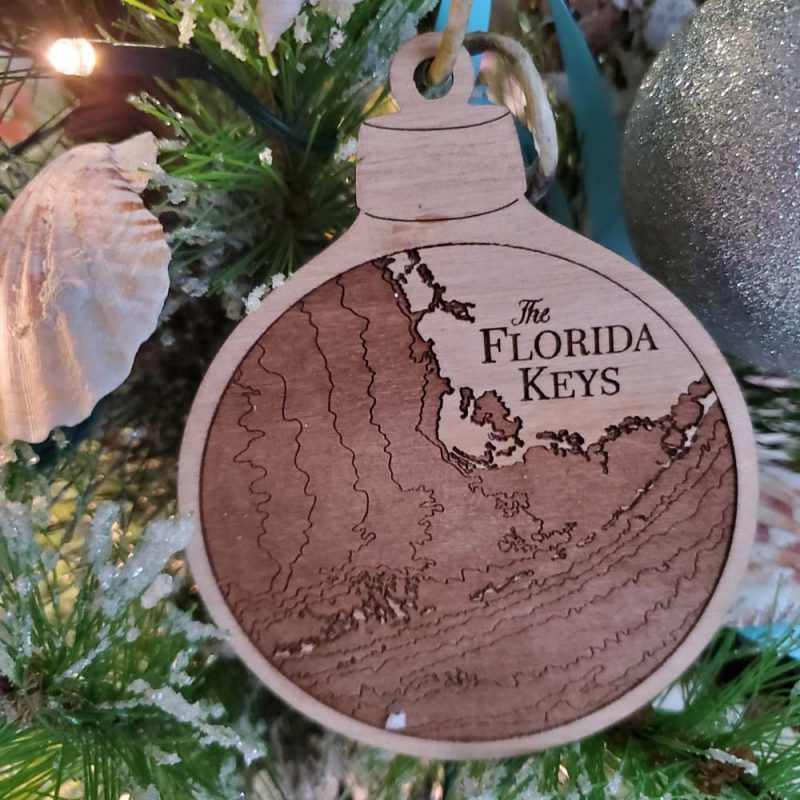 Florida Keys Wall Art - Two-Level 3D Wood Map - Sea and Soul Charts