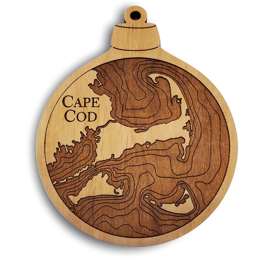 Cape Cod Wall Art - Two-Level 3D Wood Map - Sea and Soul Charts