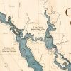 Chetek Chain of Lakes 4 Level Nautical Chart Wall Art - 16”x 20” - Sea ...