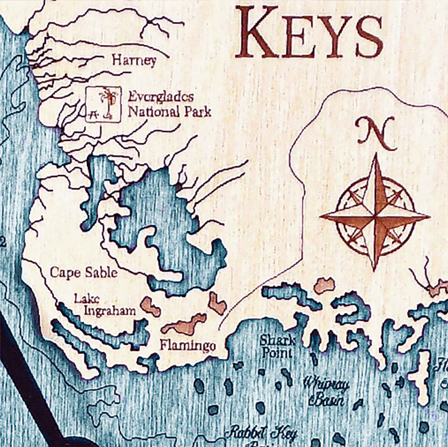 Florida Keys Nautical Map Clock - Sea and Soul Charts