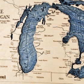 Finger Lakes Nautical Chart 2D Wall Art 13"x16" - Sea and Soul Charts