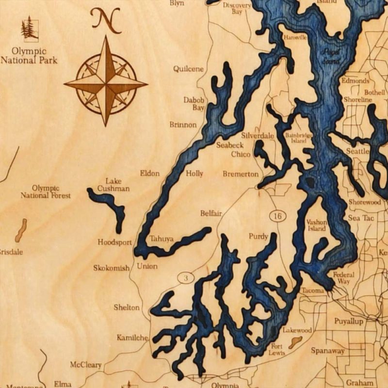 Pacific Northwest Nautical Map Boat Cleat Serving Tray - Sea and Soul ...