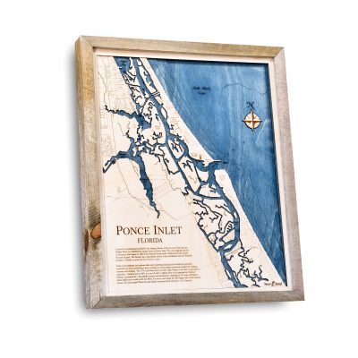 Ponce Inlet 4 Level Nautical Chart Wall Art - 16”x 20” - Sea and Soul ...