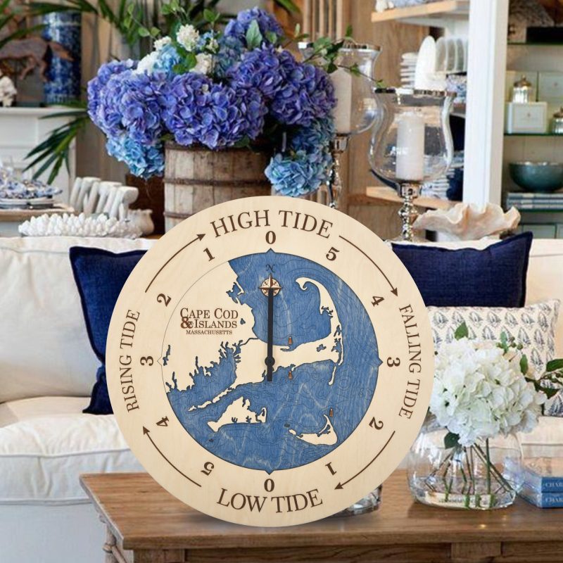 Build Your Own Wood Map Tide Clock - 16" - Sea and Soul Charts