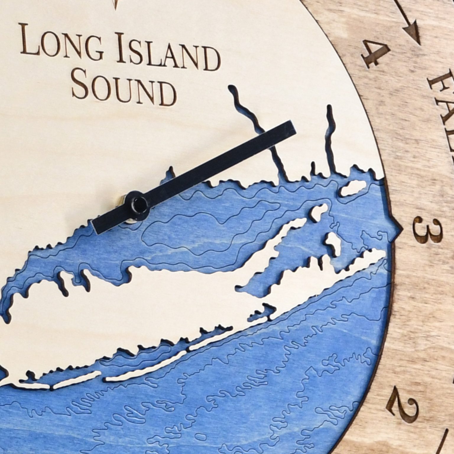 Build Your Own Wood Map Tide Clock - 16" - Sea and Soul Charts