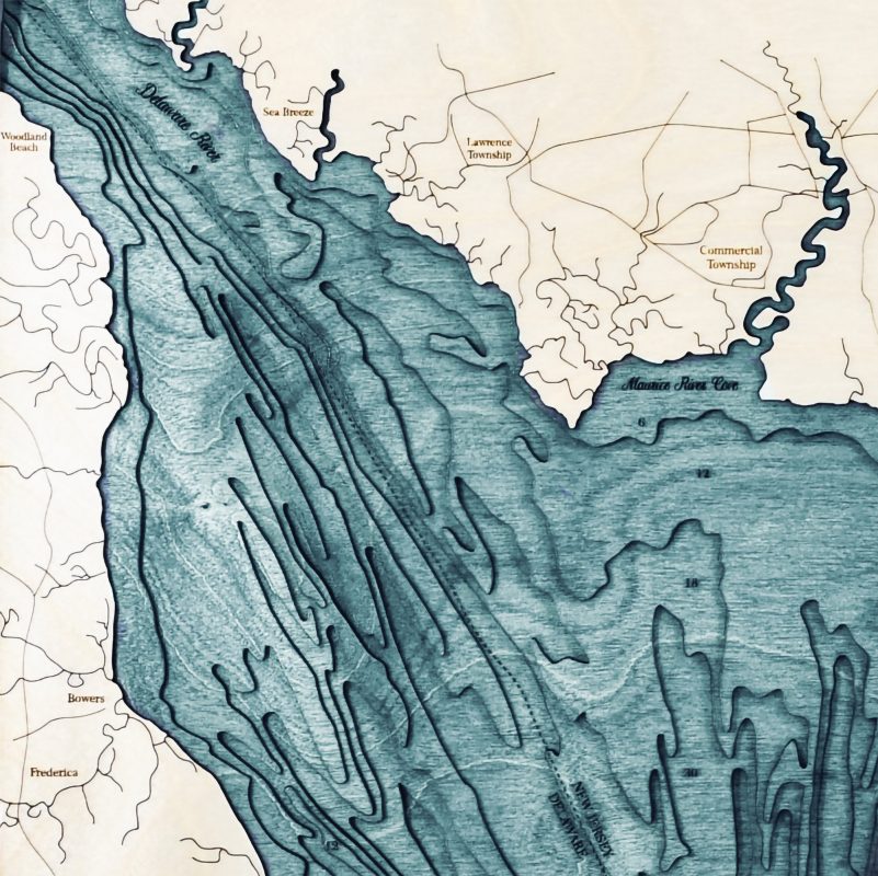 Cape May Nautical Map Wall Art - Sea and Soul Charts