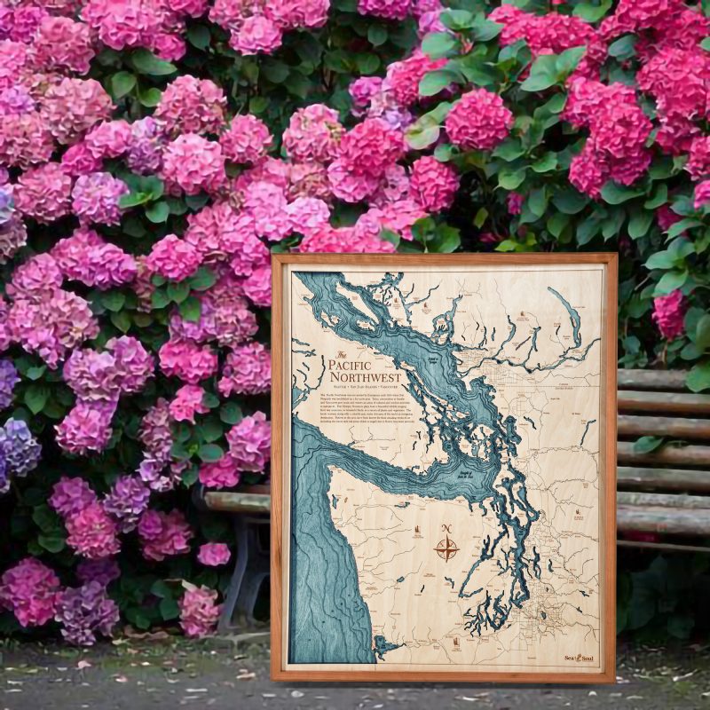 Pacific Northwest Nautical Map Wall Art - Sea and Soul Charts