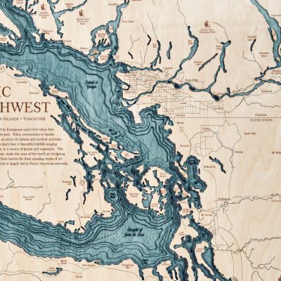 Pacific Northwest Nautical Map Wall Art - Sea and Soul Charts