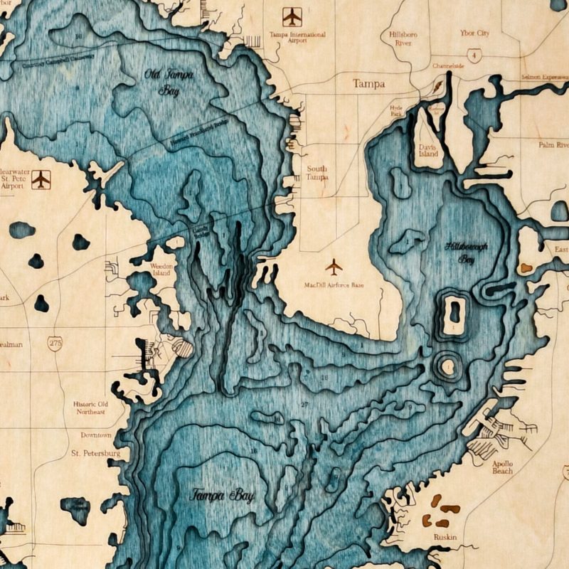 Great Bay, New Hampshire 4 Level Nautical Chart Wall Art - 16”x 20 ...