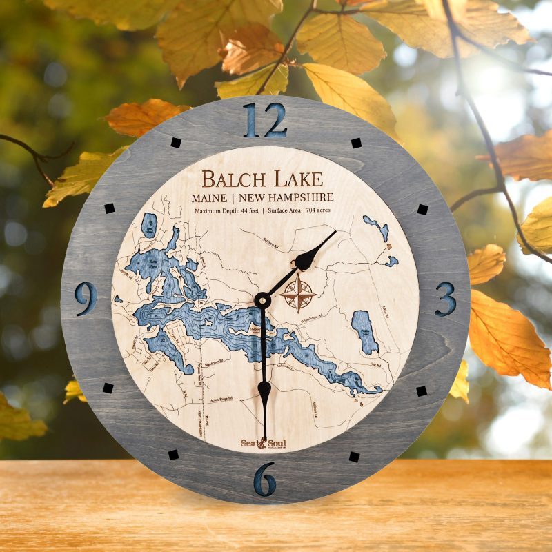 Balch Lake Nautical Map Clock - Sea and Soul Charts