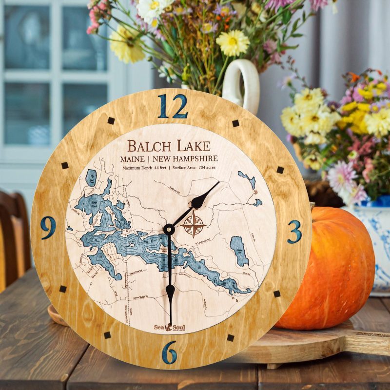 Balch Lake Nautical Map Clock - Sea and Soul Charts