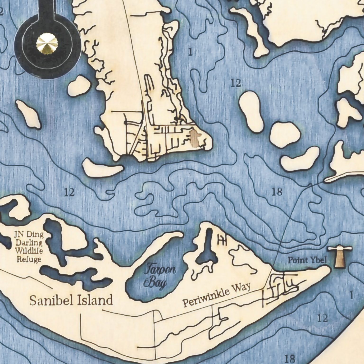 Sanibel & Captiva Nautical Map Clock - Sea and Soul Charts