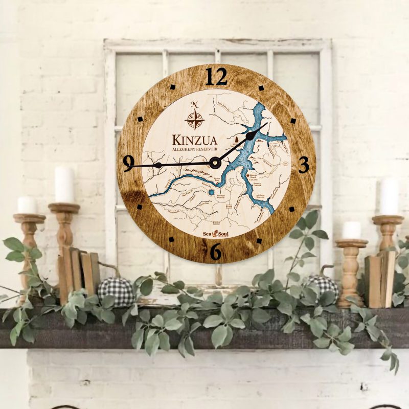 Kinzua Nautical Map Clock - Sea and Soul Charts
