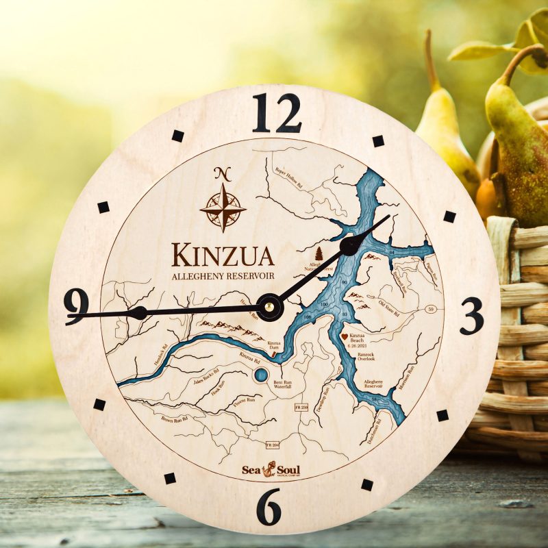 Kinzua Nautical Map Clock - Sea and Soul Charts