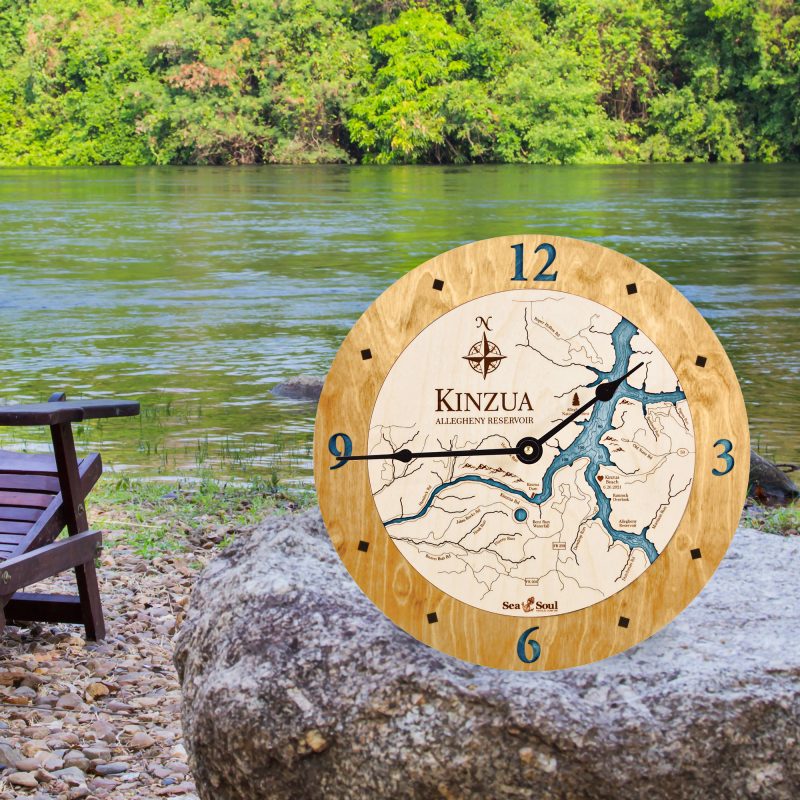 Kinzua Nautical Map Clock - Sea and Soul Charts