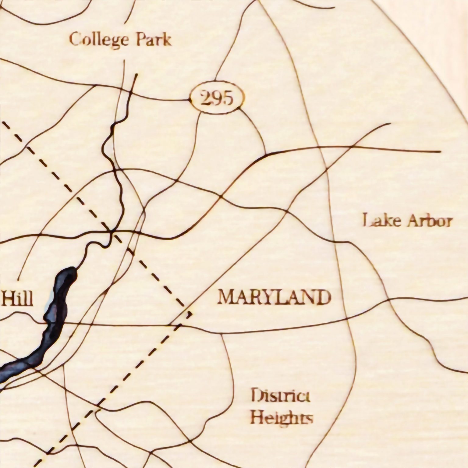 Washington DC Nautical Map Clock - Sea and Soul Charts