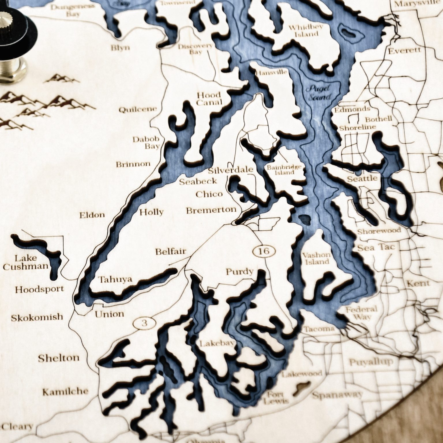 Pacific Northwest Nautical Map Clock - Sea and Soul Charts