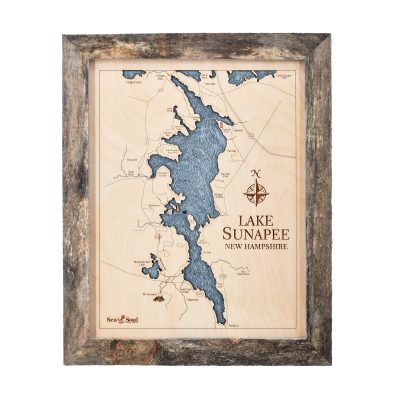 Lake Sunapee Engraved Nautical Ornament - Sea and Soul Charts