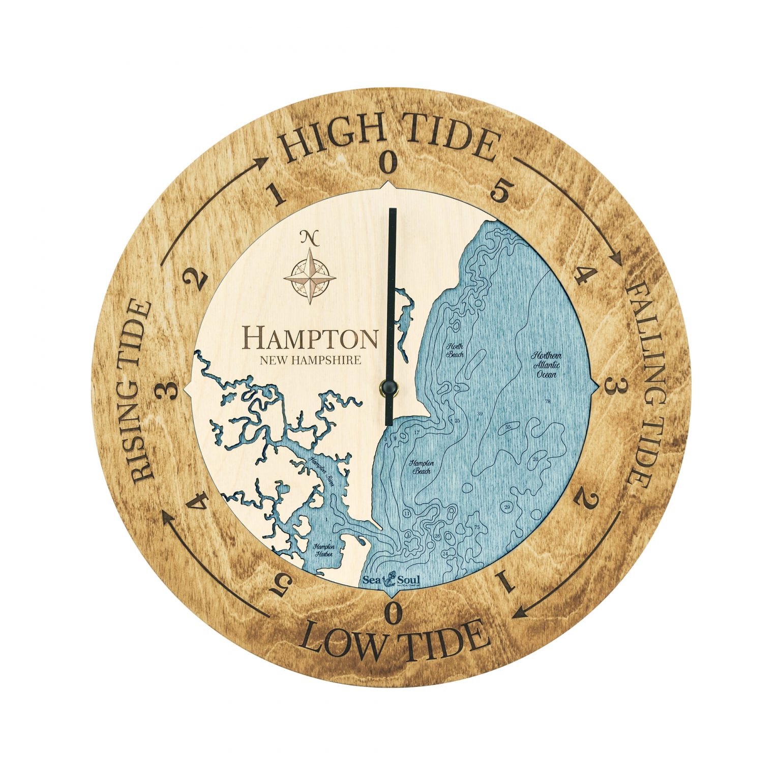 Hampton New Hampshire Tide Clock - Sea and Soul Charts