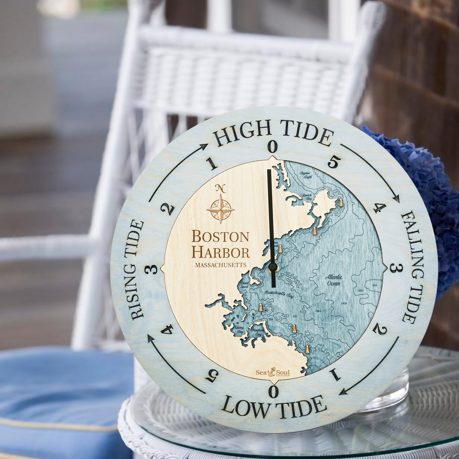 Boston Harbor Tide Clock - Sea and Soul Charts