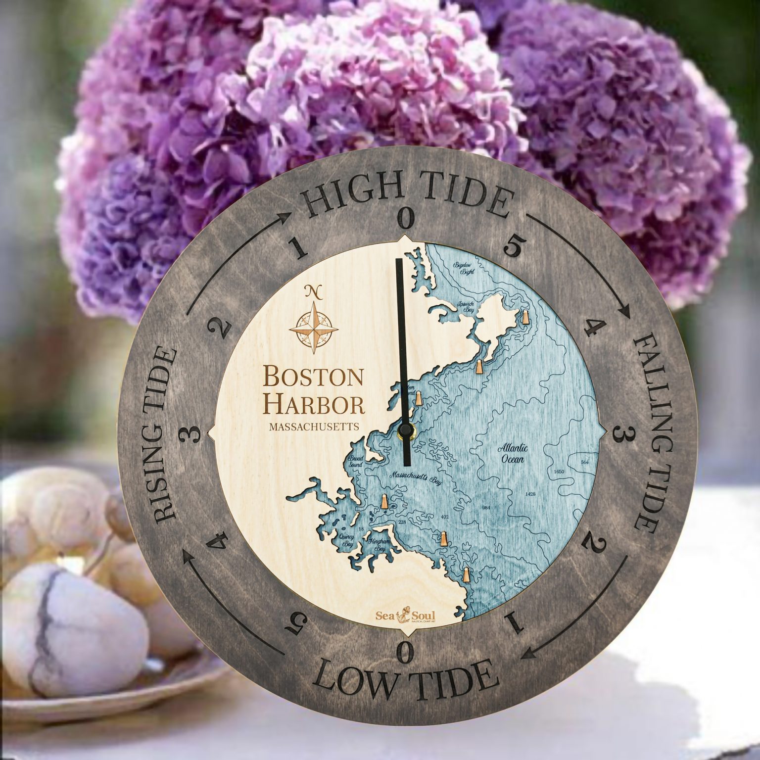 Boston Harbor Tide Clock - Sea and Soul Charts