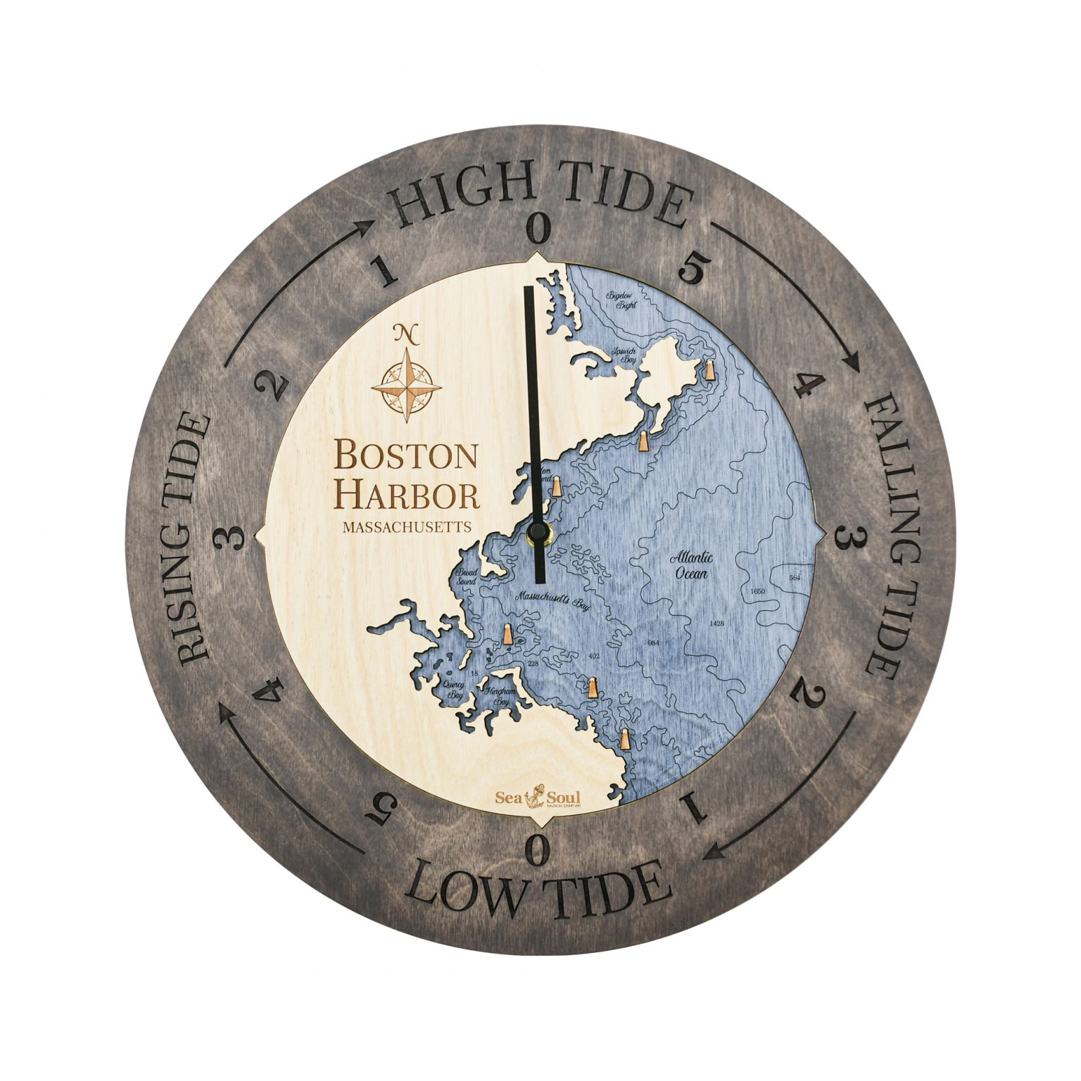 Boston Harbor Tide Clock - Sea and Soul Charts