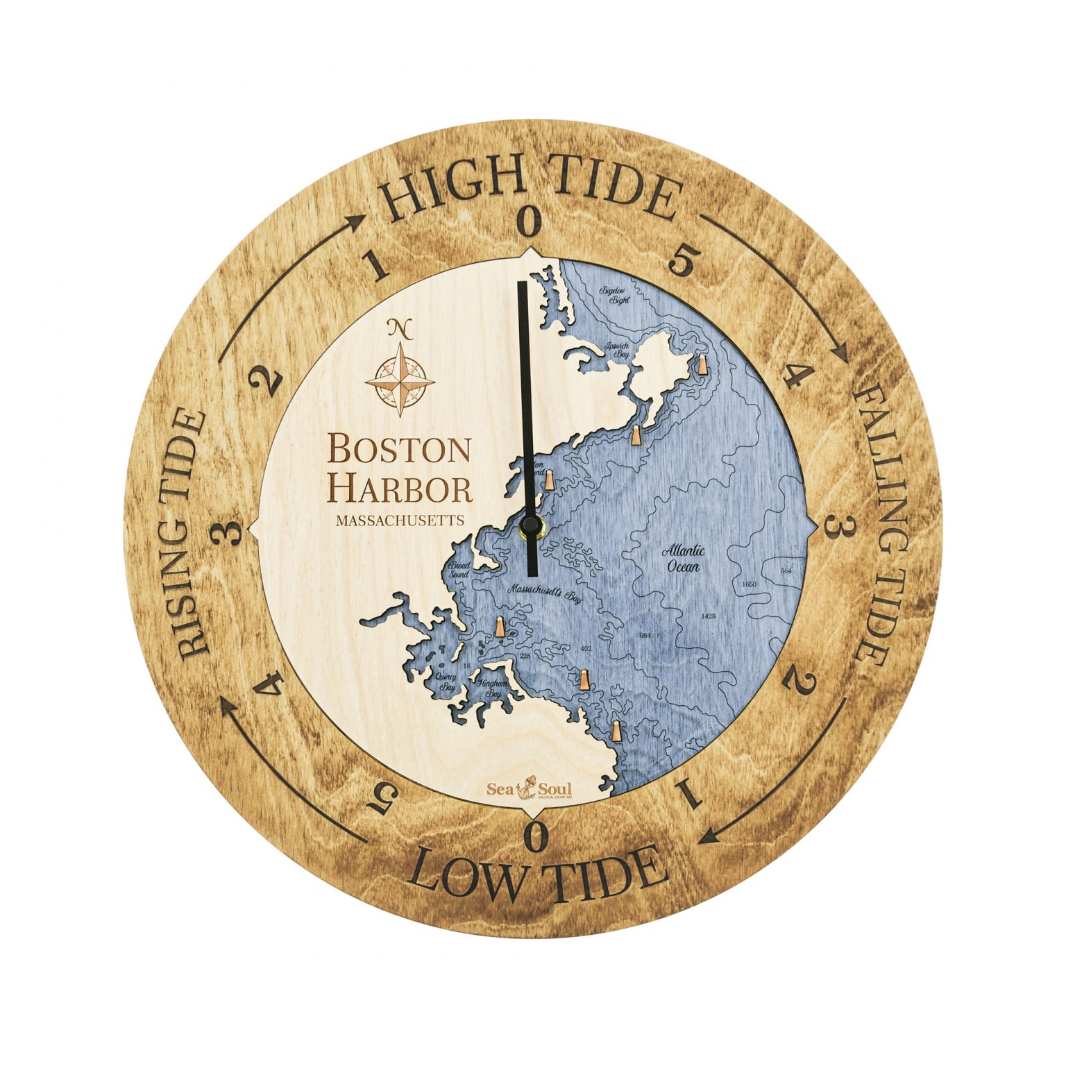 Boston Harbor Tide Clock - Sea and Soul Charts