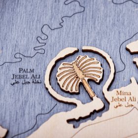 Dubai Nautical Map Clock - Sea and Soul Charts