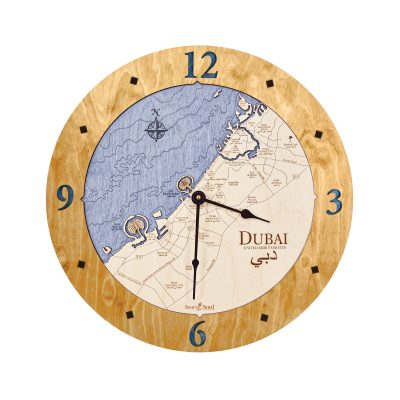 Dubai Nautical Map Clock - Sea and Soul Charts