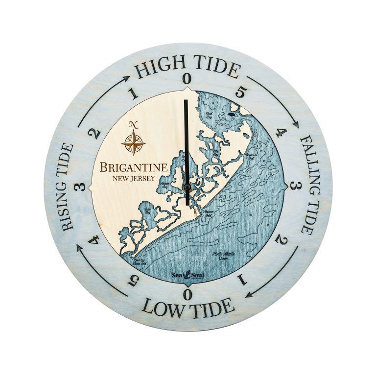 Brigantine New Jersey Tide Clock - Sea and Soul Charts