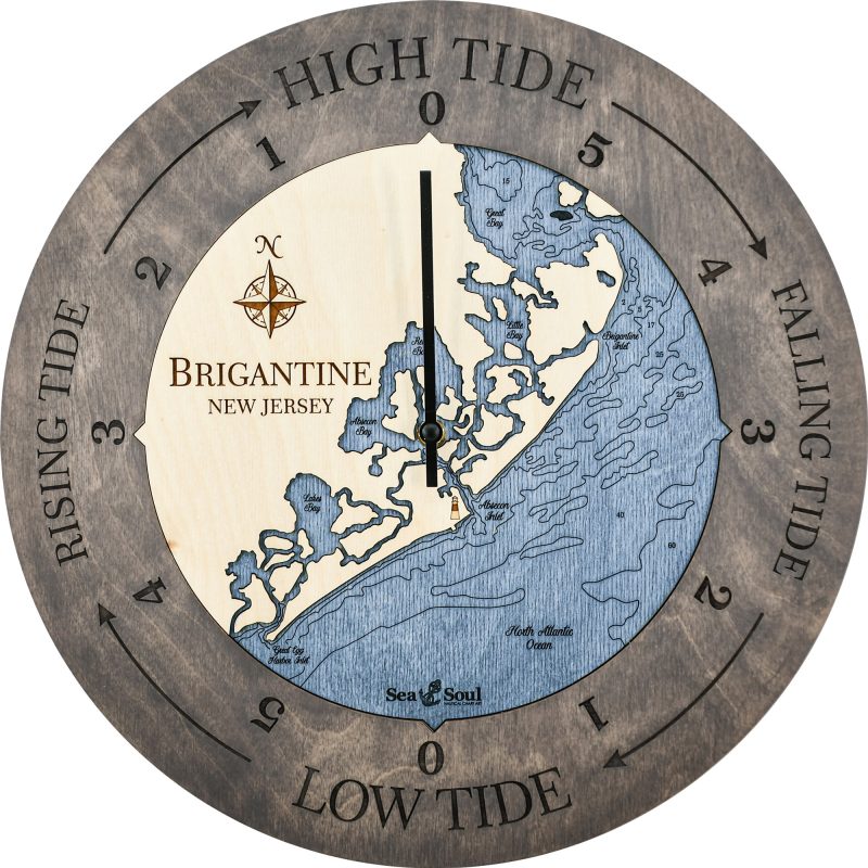 Brigantine New Jersey Tide Clock - Sea and Soul Charts
