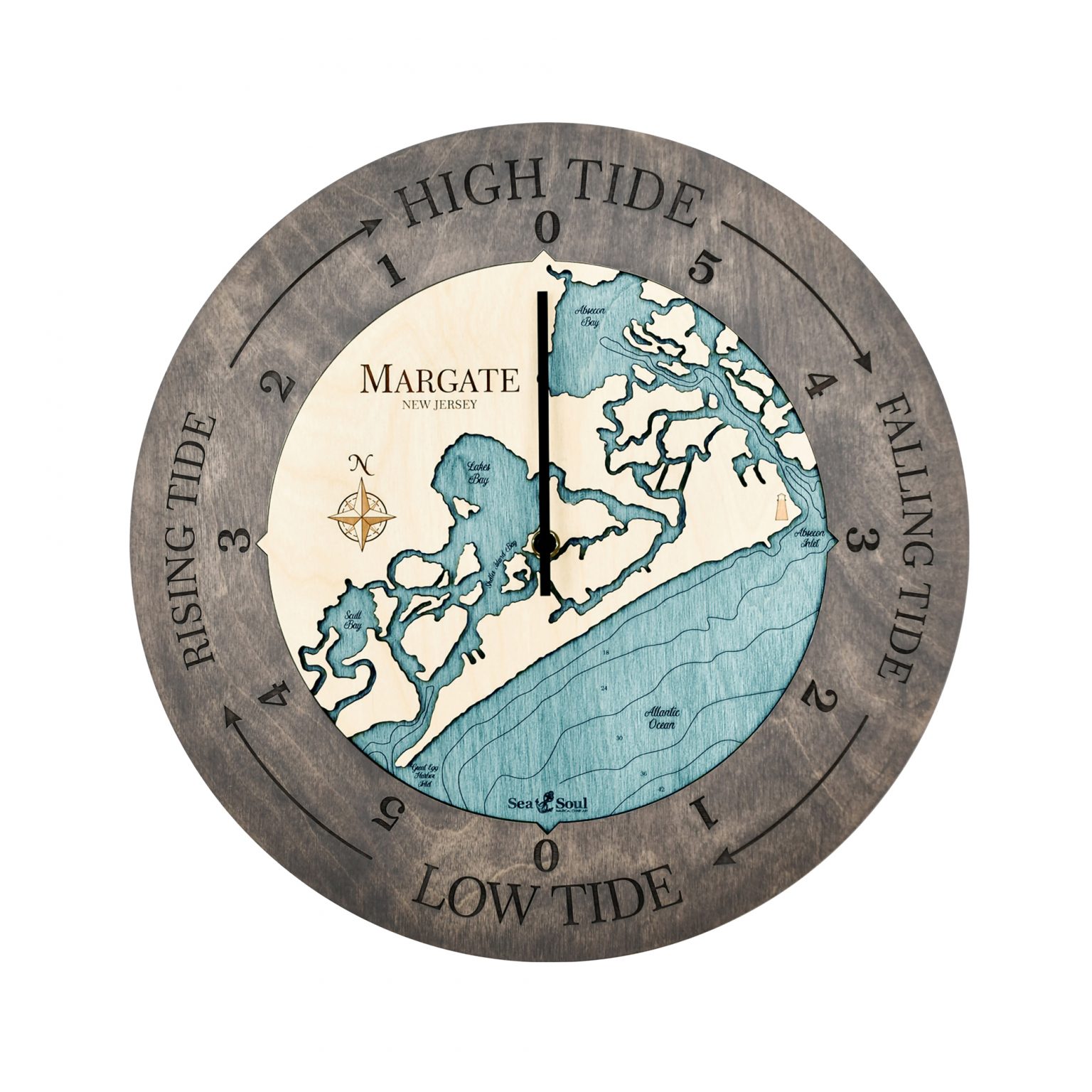 Margate New Jersey Tide Clock - Sea and Soul Charts