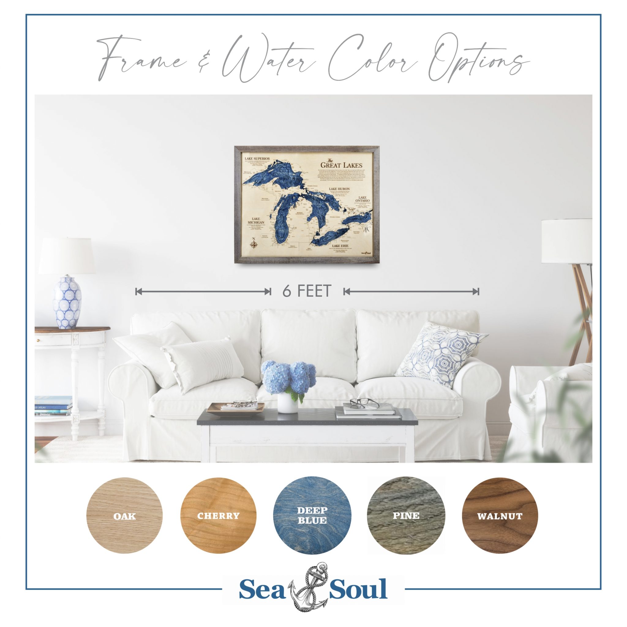 Build Your Own Nautical Map Wall Art - 24x30 or 20x34 - Sea and Soul Charts
