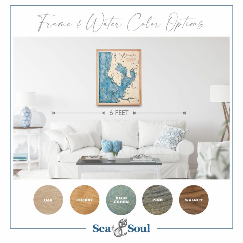 Eastern Shore Nautical Map Wall Art - Sea and Soul Charts