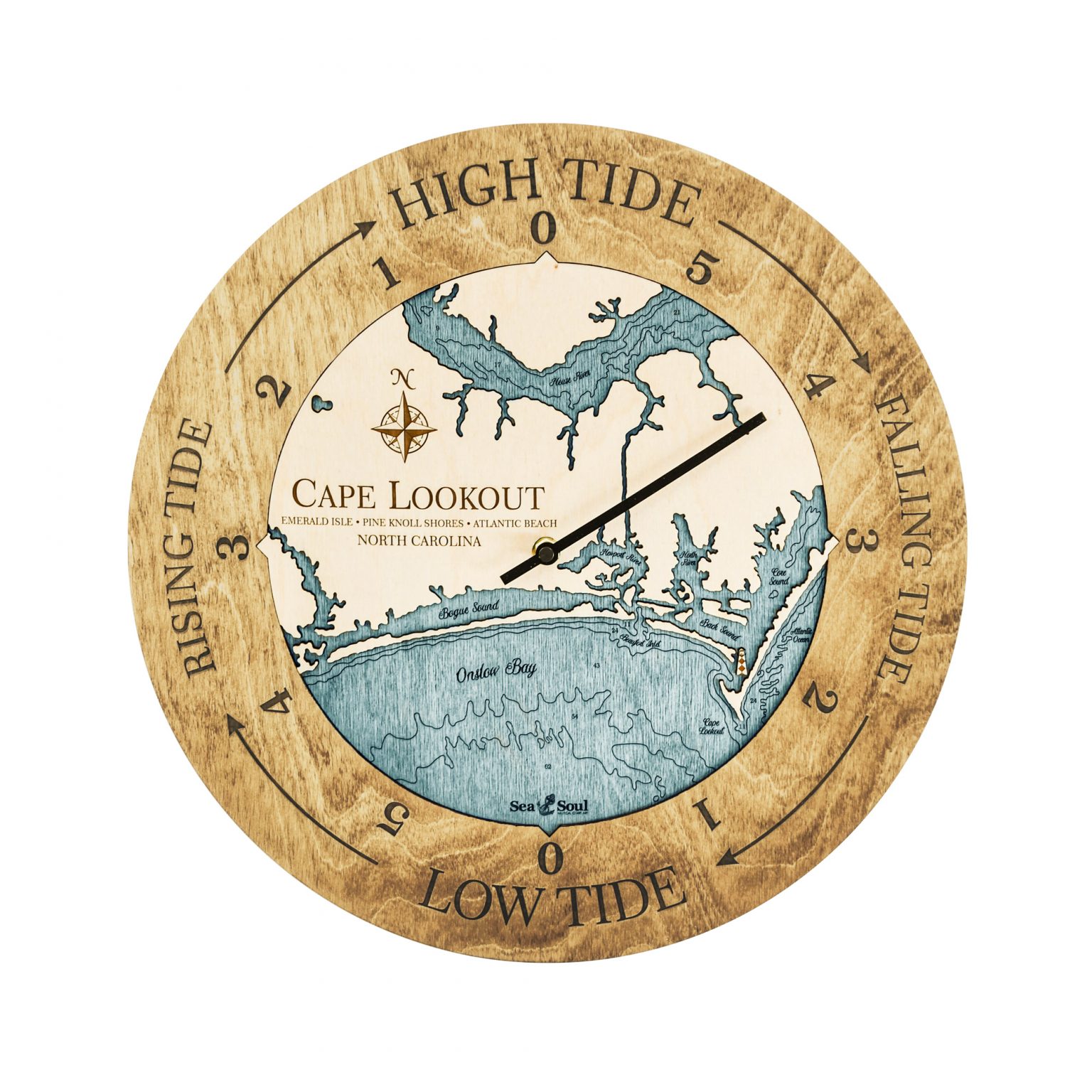 Cape Lookout Tide Clock - Sea and Soul Charts