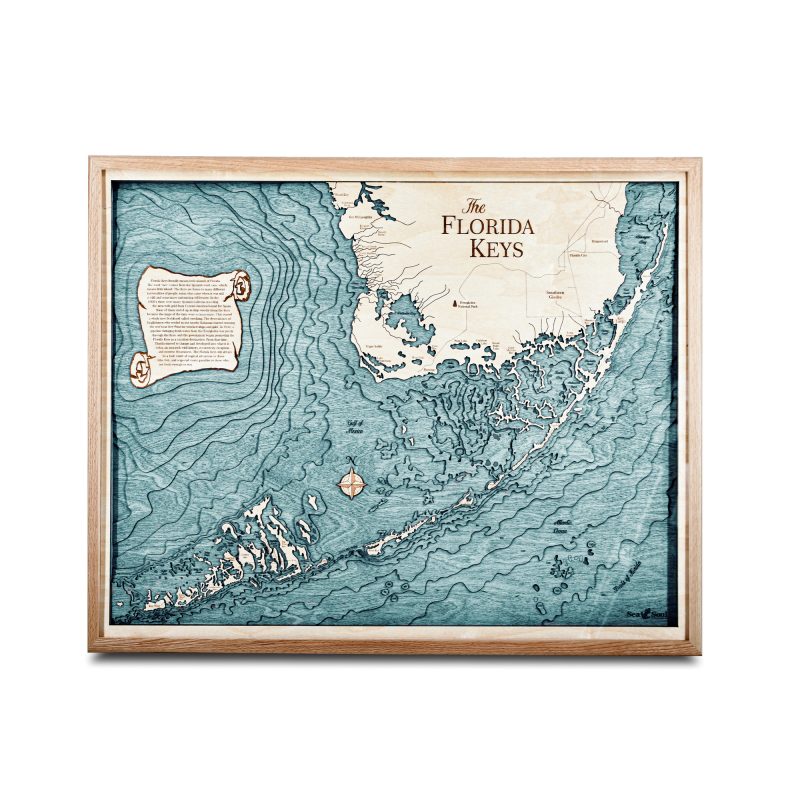 Florida Keys Nautical Map Wall Art - Sea and Soul Charts