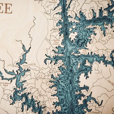 Lake Keowee Nautical Map Wall Art - Sea and Soul Charts