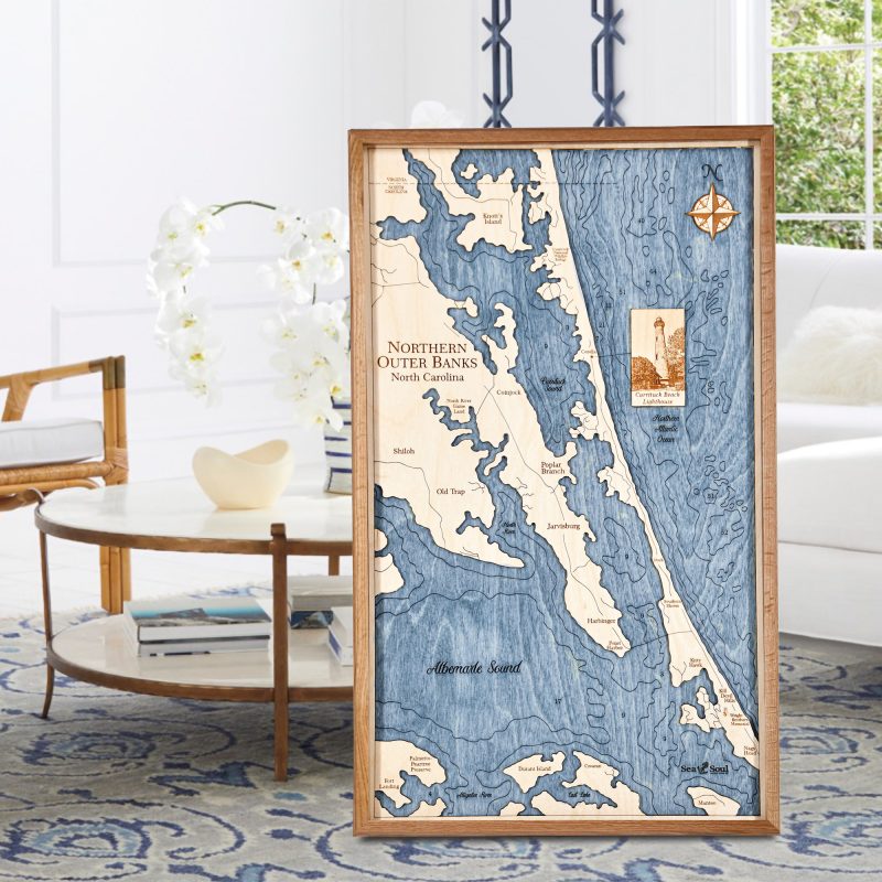 Northern Outer Banks Nautical Wall Art - Sea and Soul Charts