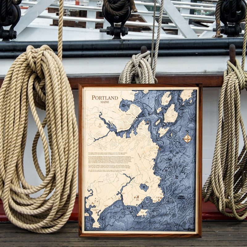 Portland Nautical Map Wall Art - Sea and Soul Charts