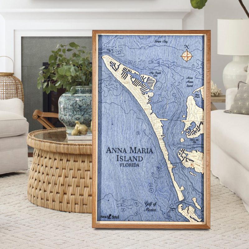 Anna Maria Nautical Map Wall Art - Sea and Soul Charts