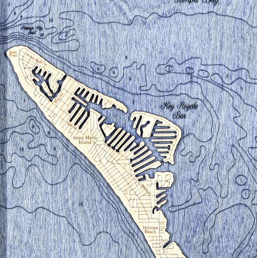 Anna Maria Nautical Map Wall Art - Sea and Soul Charts