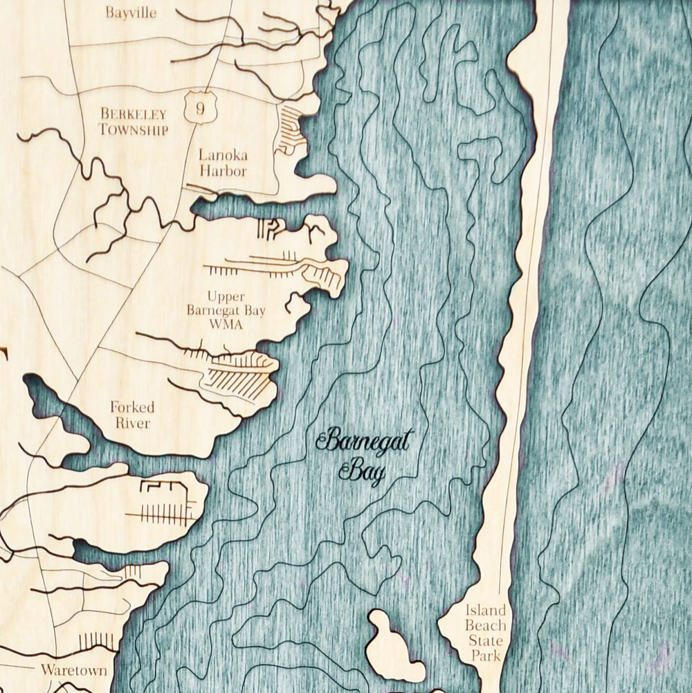 Barnegat Inlet - Two-Level Wall Art - Sea and Soul Charts