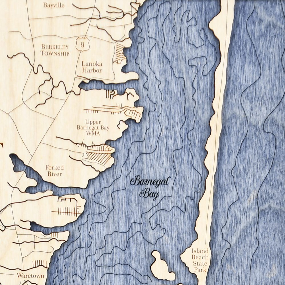 Barnegat Inlet - Two-Level Wall Art - Sea and Soul Charts