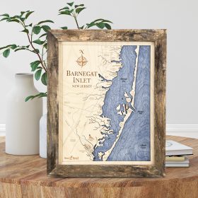 Barnegat Inlet - Two-Level Wall Art - Sea and Soul Charts