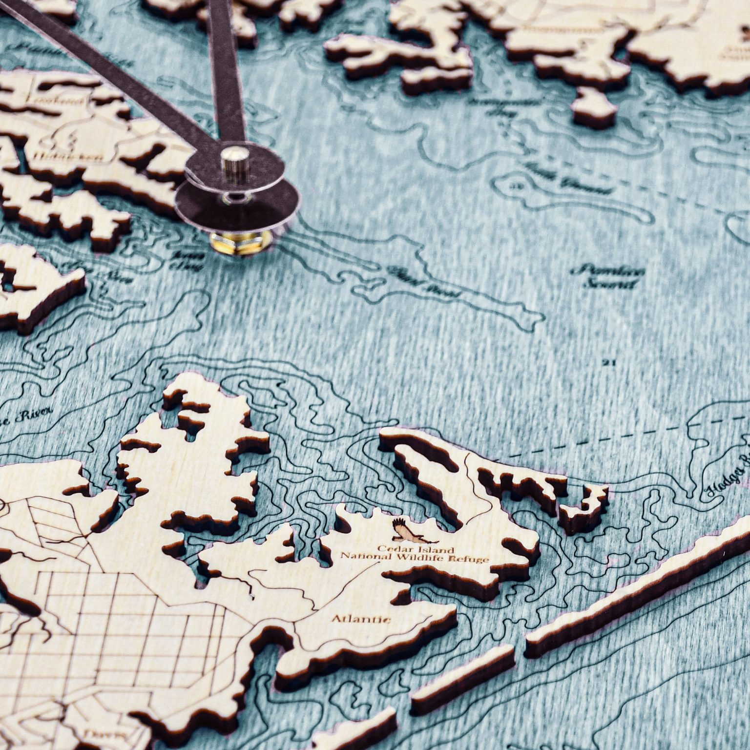 24" Bay River Nautical Map Clock - Sea and Soul Charts