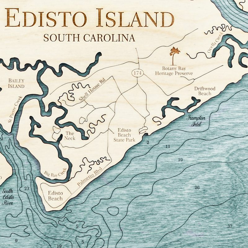 Edisto Island - Two-Level Wall Art - Sea and Soul Charts
