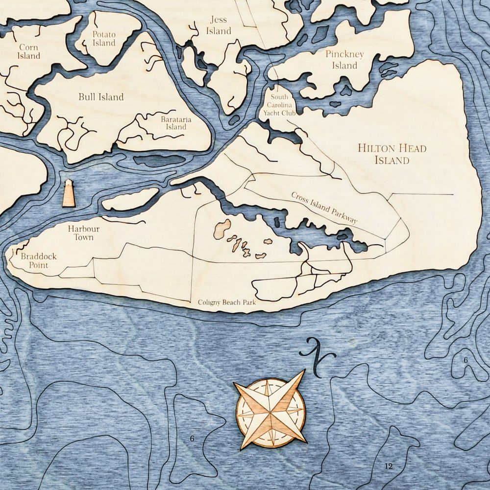 Hilton Head - Two-Level Wall Art - Sea and Soul Charts