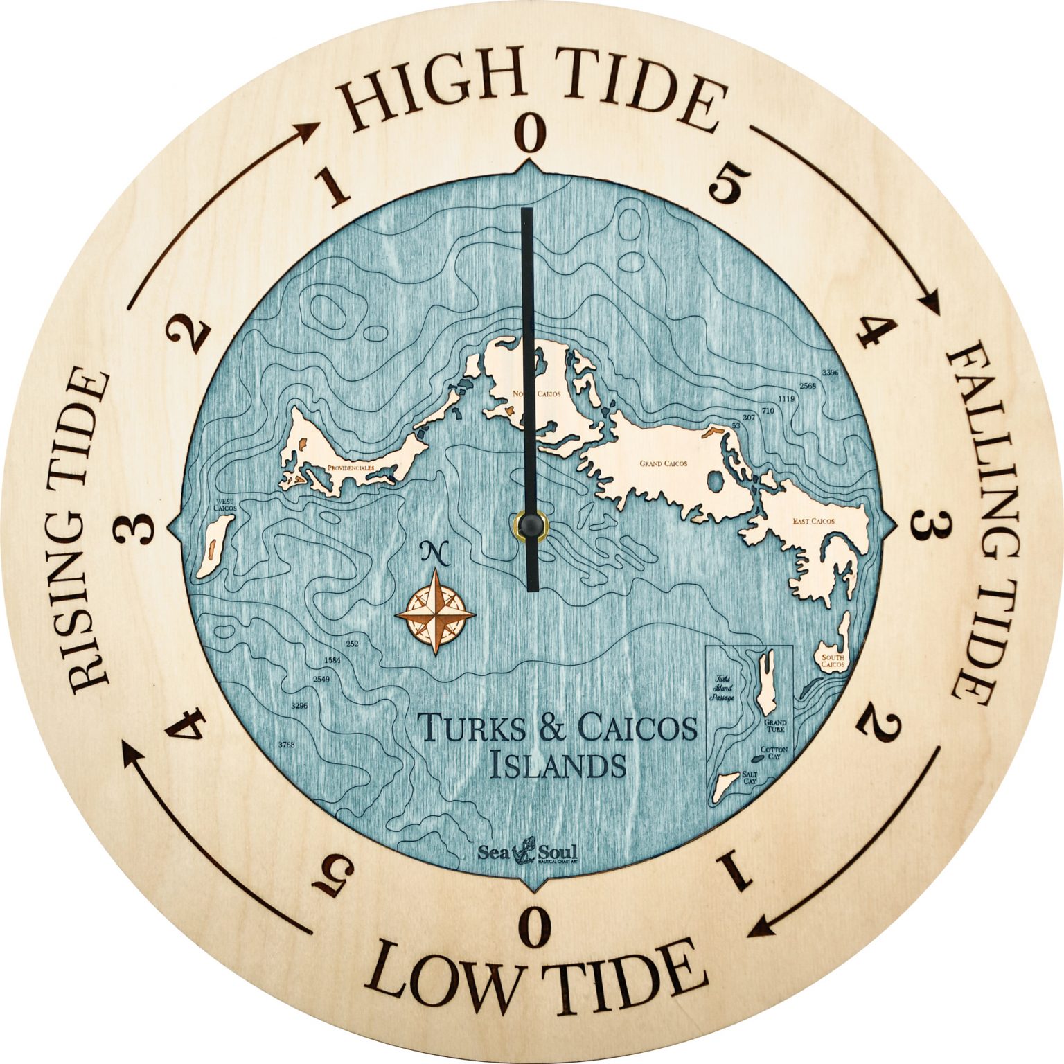 Turks and Caicos Tide Clock - Sea and Soul Charts